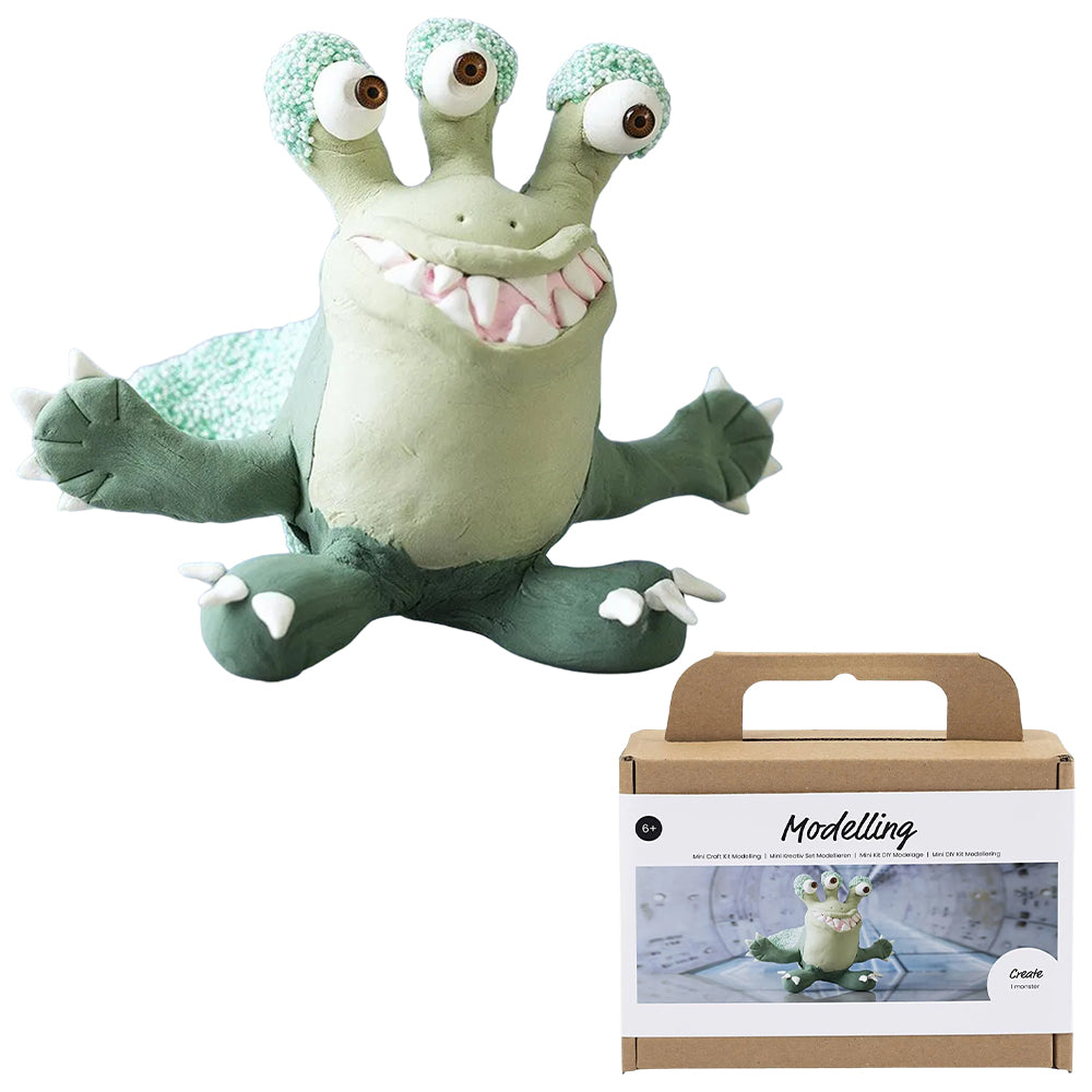 Green Alien Monster | Modelling Clay Craft Kit for Kids – littlecraftybugs
