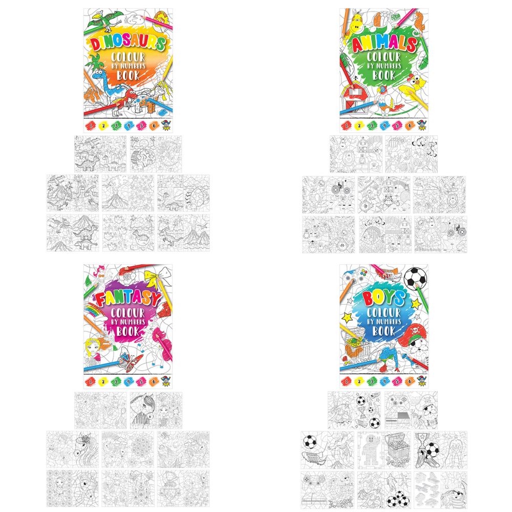 Mini Colour by Numbers Book for Kids | Little Gift | Optional Pencil C ...