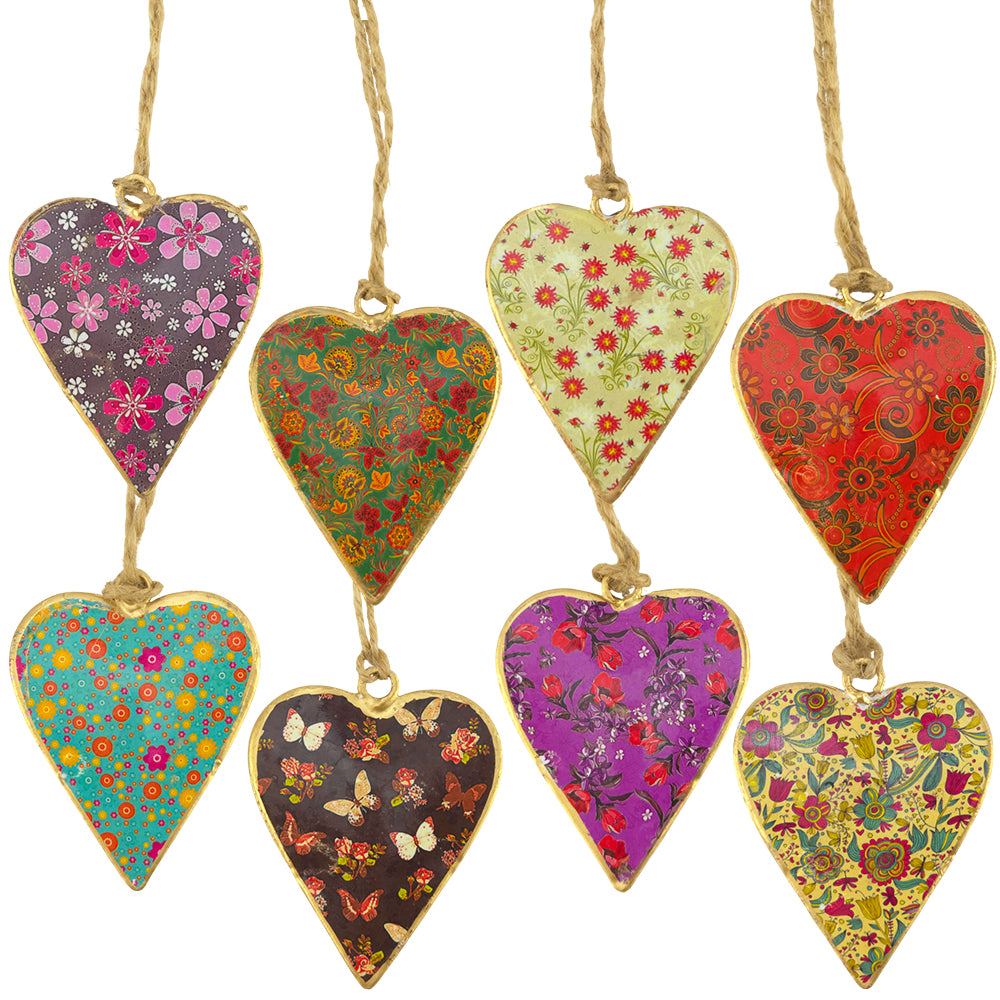 Pretty Tinware Hanging Heart | Single | 6cm Tall | Fair Trade | Cracke ...