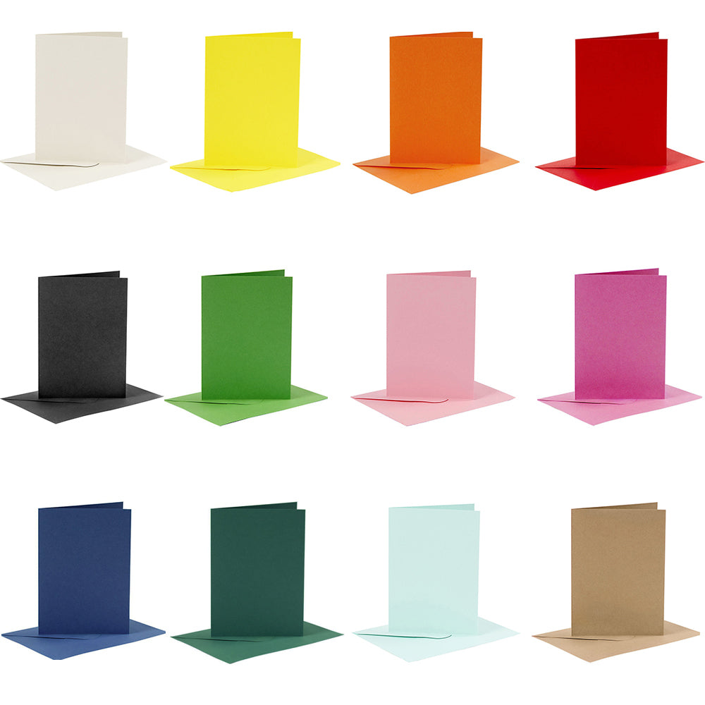 6 Coloured A6 Cards & Envelopes for Card Making Crafts | Card Making B ...