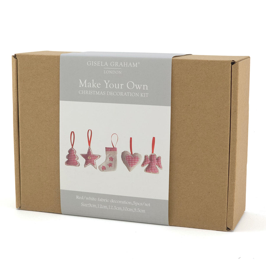 Gingham Christmas Decorations | Makes 5 | Complete Sewing Craft Kit ...