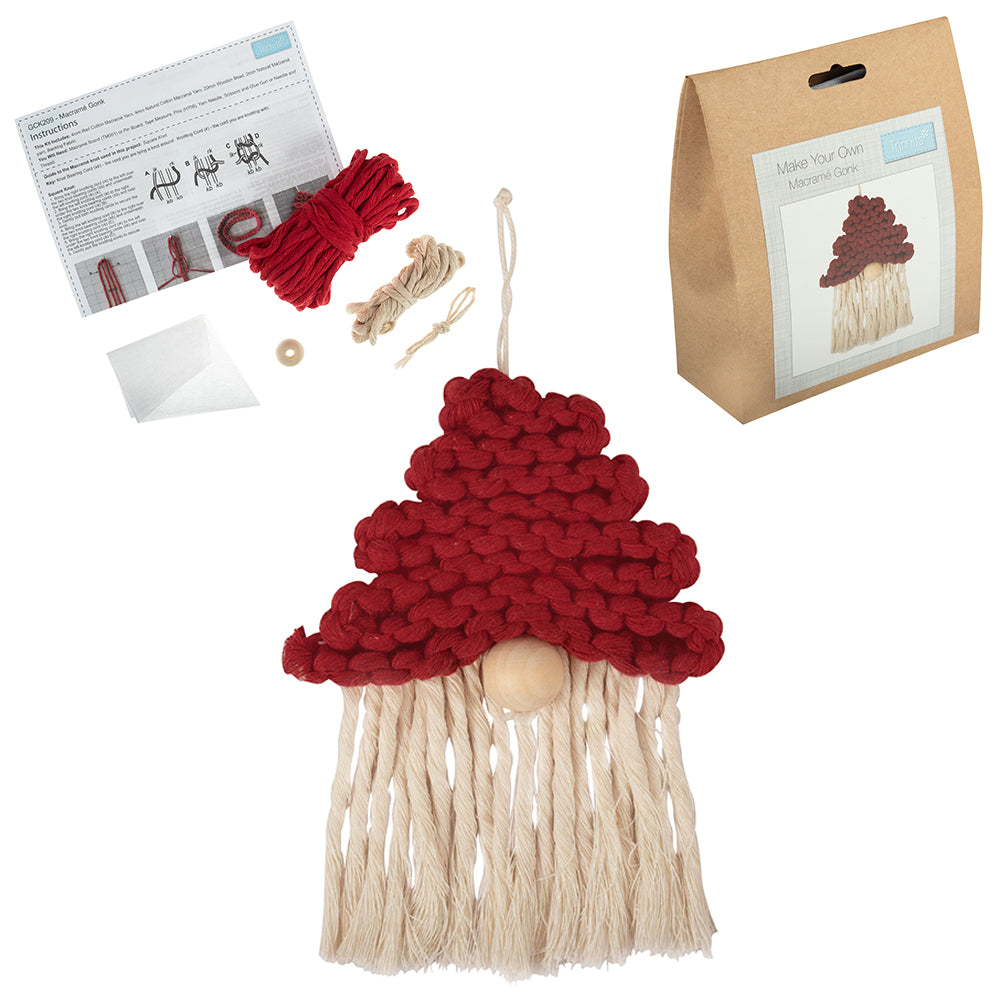 Gonk | Make Your Own Christmas Macrame Hanger | Small Craft Kit ...