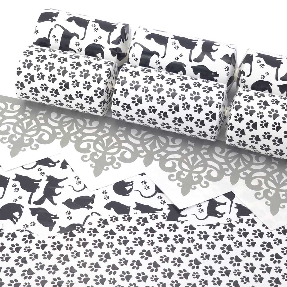 Monochrome Cats | Cracker Making Craft Kit | Makes 6 Standard Crackers ...