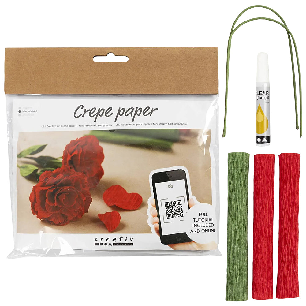 Crepe Roses Craft Kit | Paper Flower Making | Makes 2 – littlecraftybugs
