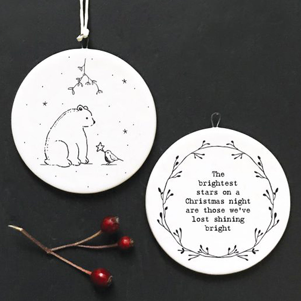 Cute Christmas Remembrance | Flat Porcelain Hanging Ornament | Cracker ...