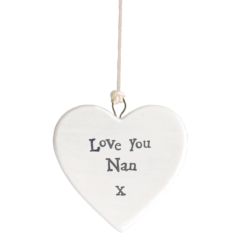 Love You Nan Heart | Little Porcelain Ornament | Cracker Filler | Litt ...