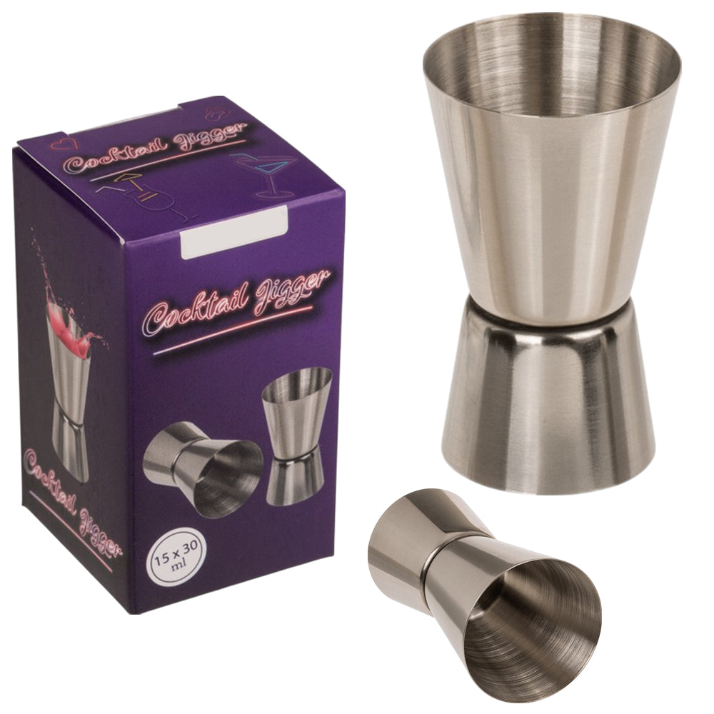 Cocktail Jigger | 15 & 30 ml | Stainless Steel | Mini Gift | Cracker F ...