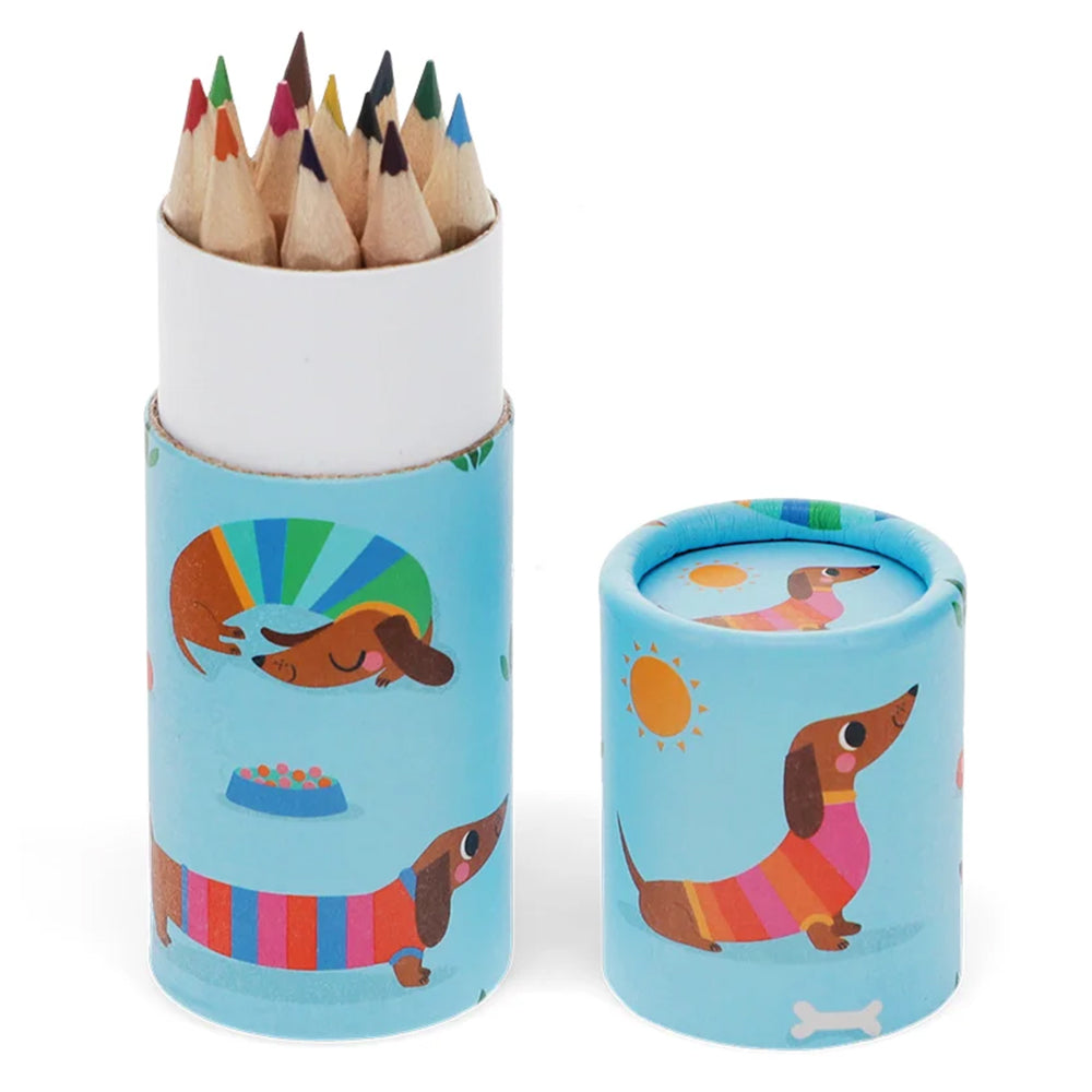 Sausage Dog | Tube of 12 Dachshund Coloured Pencils | Mini Gift | Crac ...