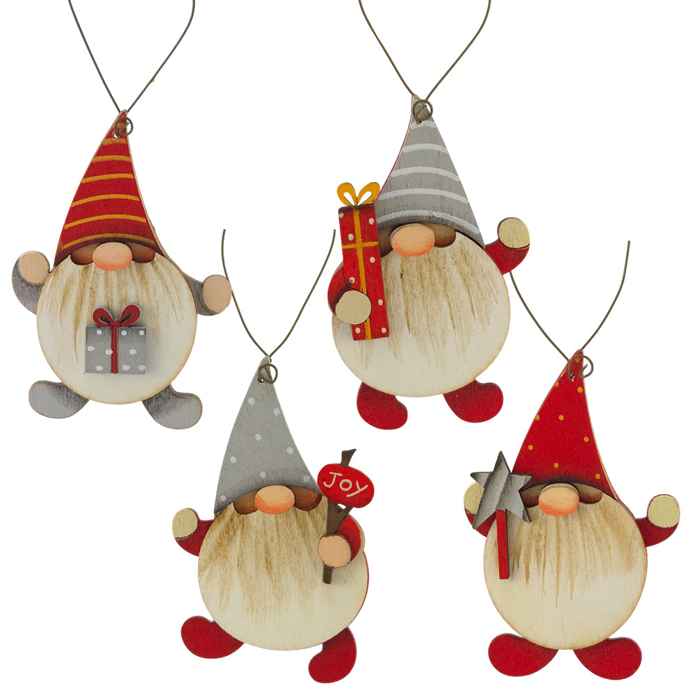 Christmas Gonk | Hanging Wooden Ornament | Single | 9cm Tall | Cracker ...